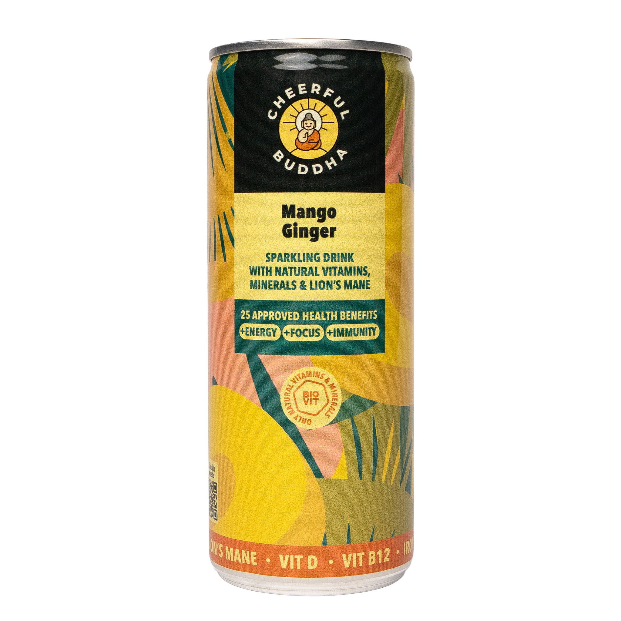 Mango & Ginger Functional Sparkling Drink | Cheerful Buddha