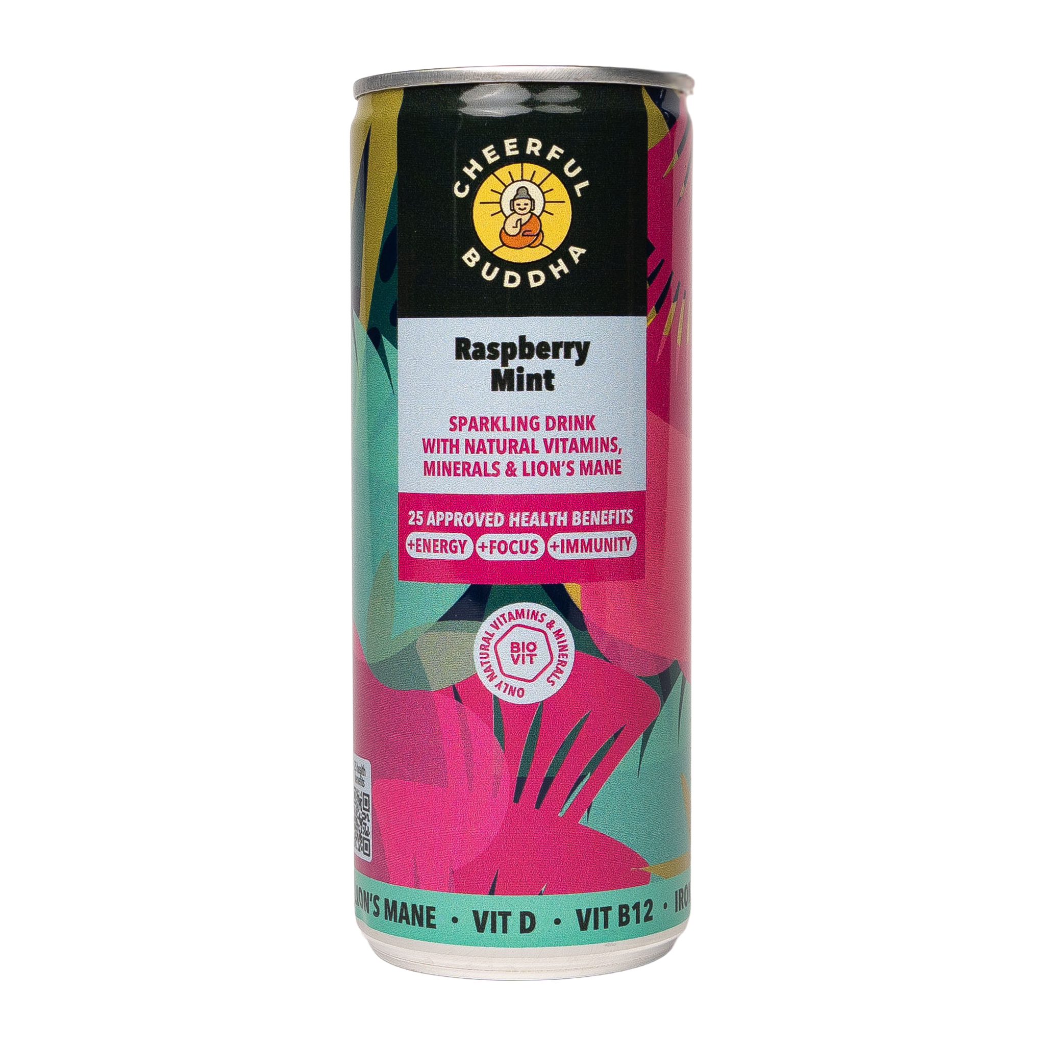Raspberry & Mint Functional Sparkling Drink | Cheerful Buddha